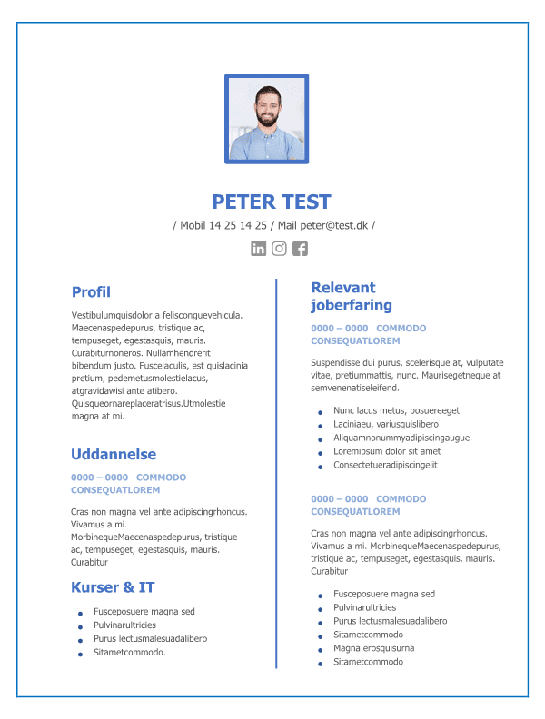 Layout & CV skabeloner Arkiv - Skrivansøgning